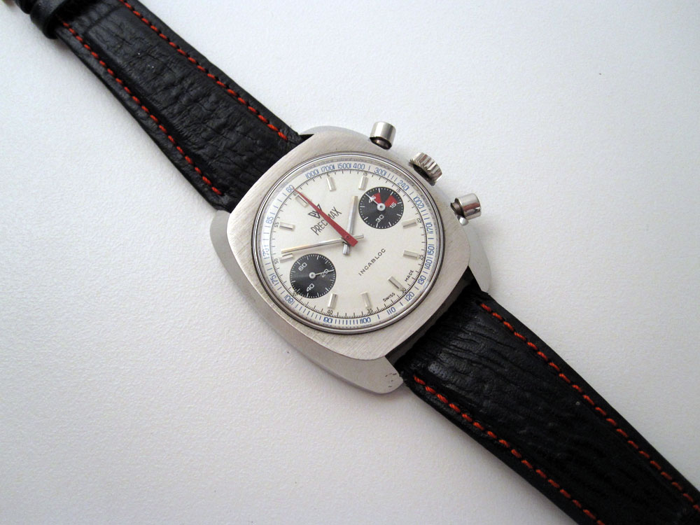 Vintage chronographs: 1970's Precimax chronograph with Valjoux 7733 ...