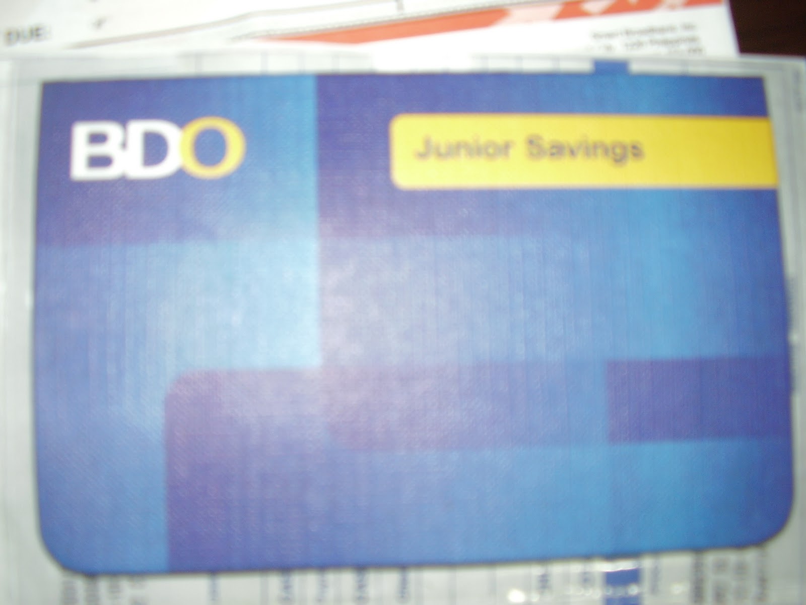 a bdo junior savings account for jared – Jared's Little Corner