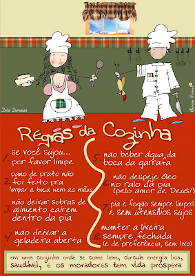 Arte e Encanto: regras da cozinha