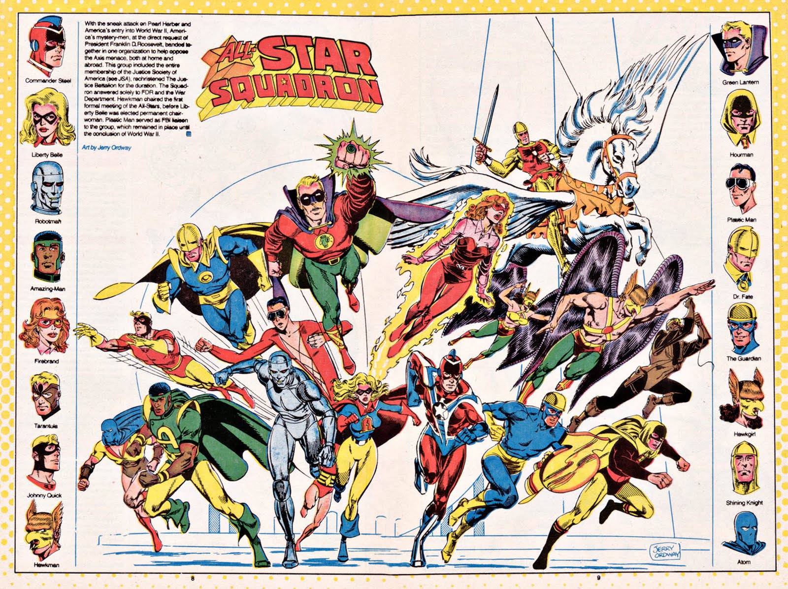 Fichas de Superheroes Marvel y DC: All Star Squadron