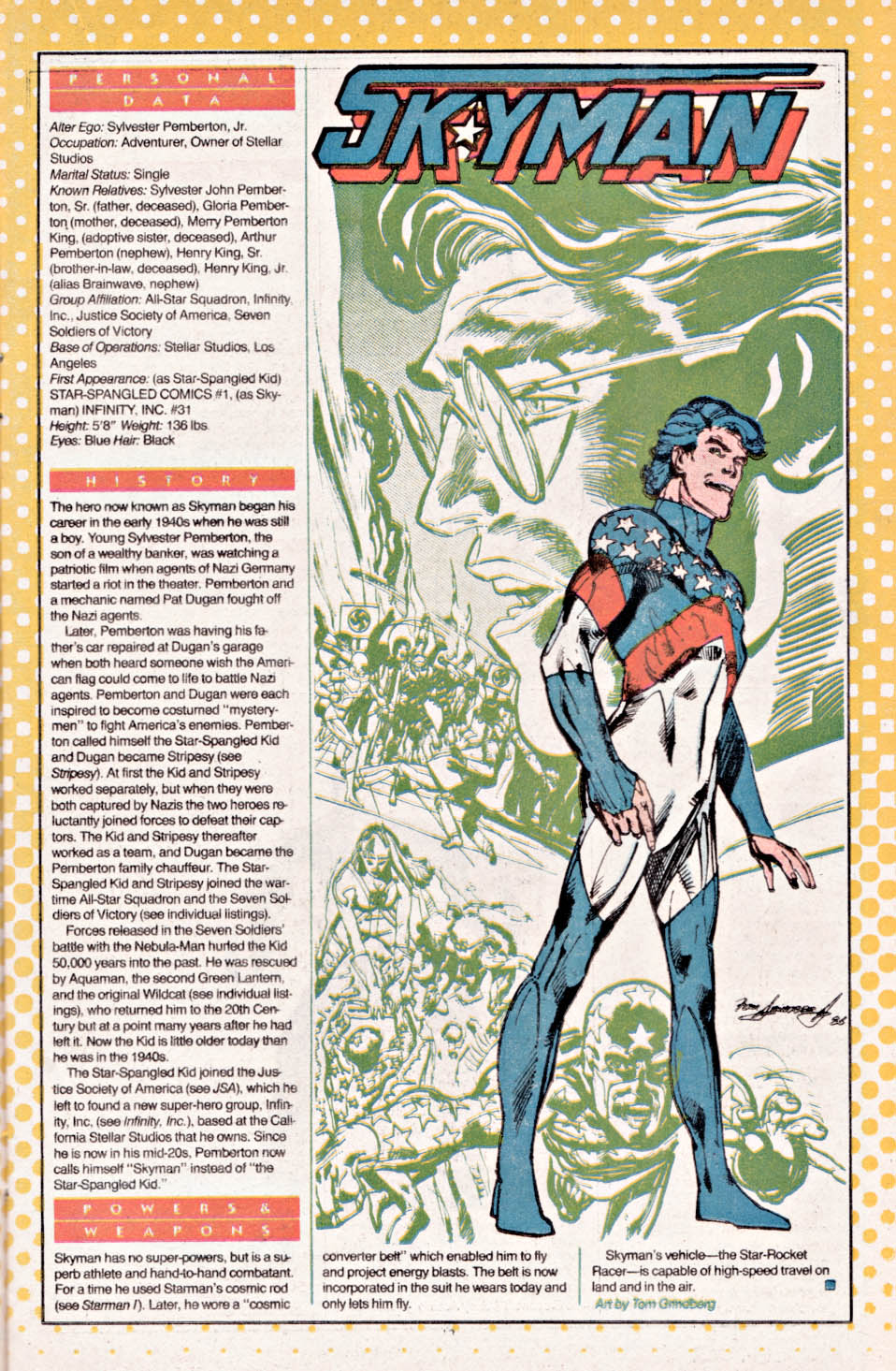 Fichas de Superheroes Marvel y DC: Skyman