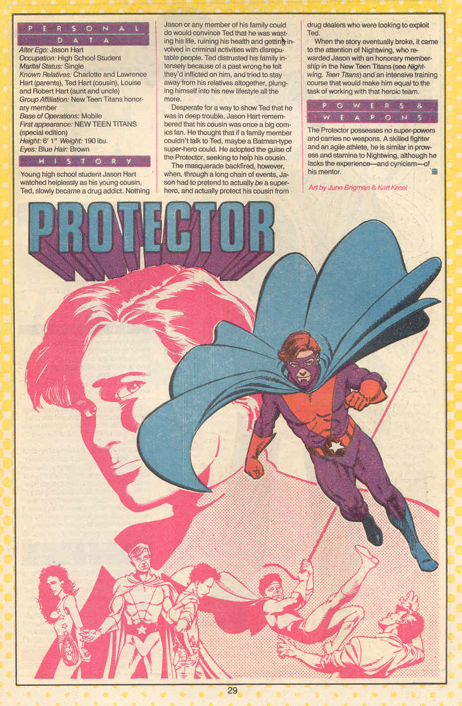 Fichas de Superheroes Marvel y DC: Protector