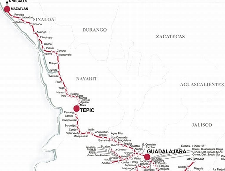 Mexican Railroads: Ferromex - Mazatlán to Guadalajara