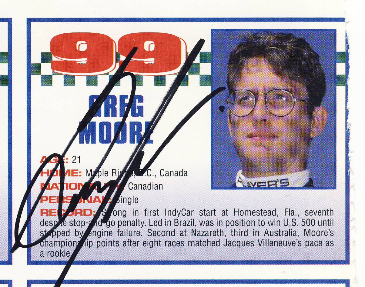 OPEN WHEEL RACING: GREG MOORE
