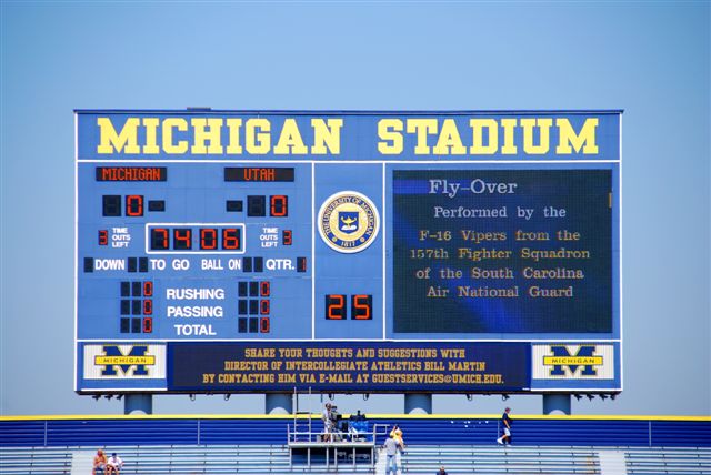 New Scoreboards a Welcome Addition to the Big House | Maize and Blue ...