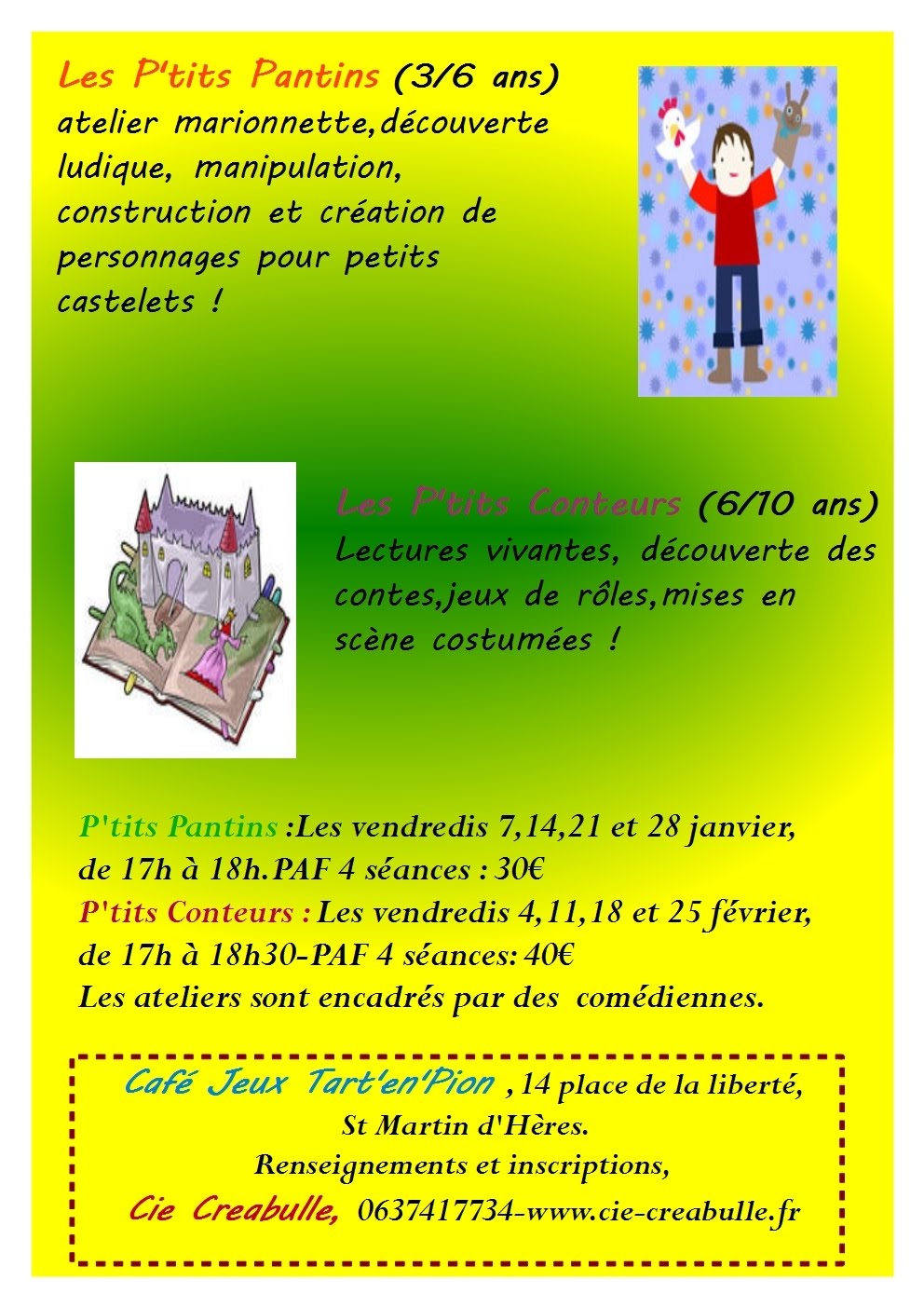 Tart'en'Pion Animation: Tartine Février