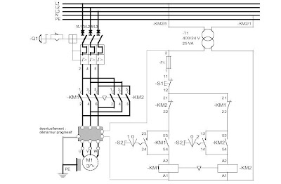 Electric General Berrechid: Schéma démarrage direct 2 sens de marche