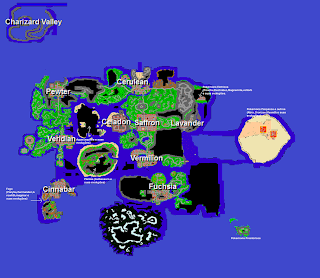 Pokemon Facil: Mapa Mundi algumas localizações de Pokemons