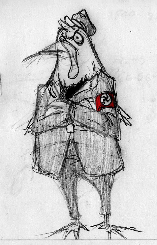 P R E C I O U S R O B O T: Nazi Chicken Sketch
