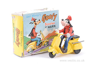 vintage scooter toy (vespa & lambreta): GOOFY WITH VESPA