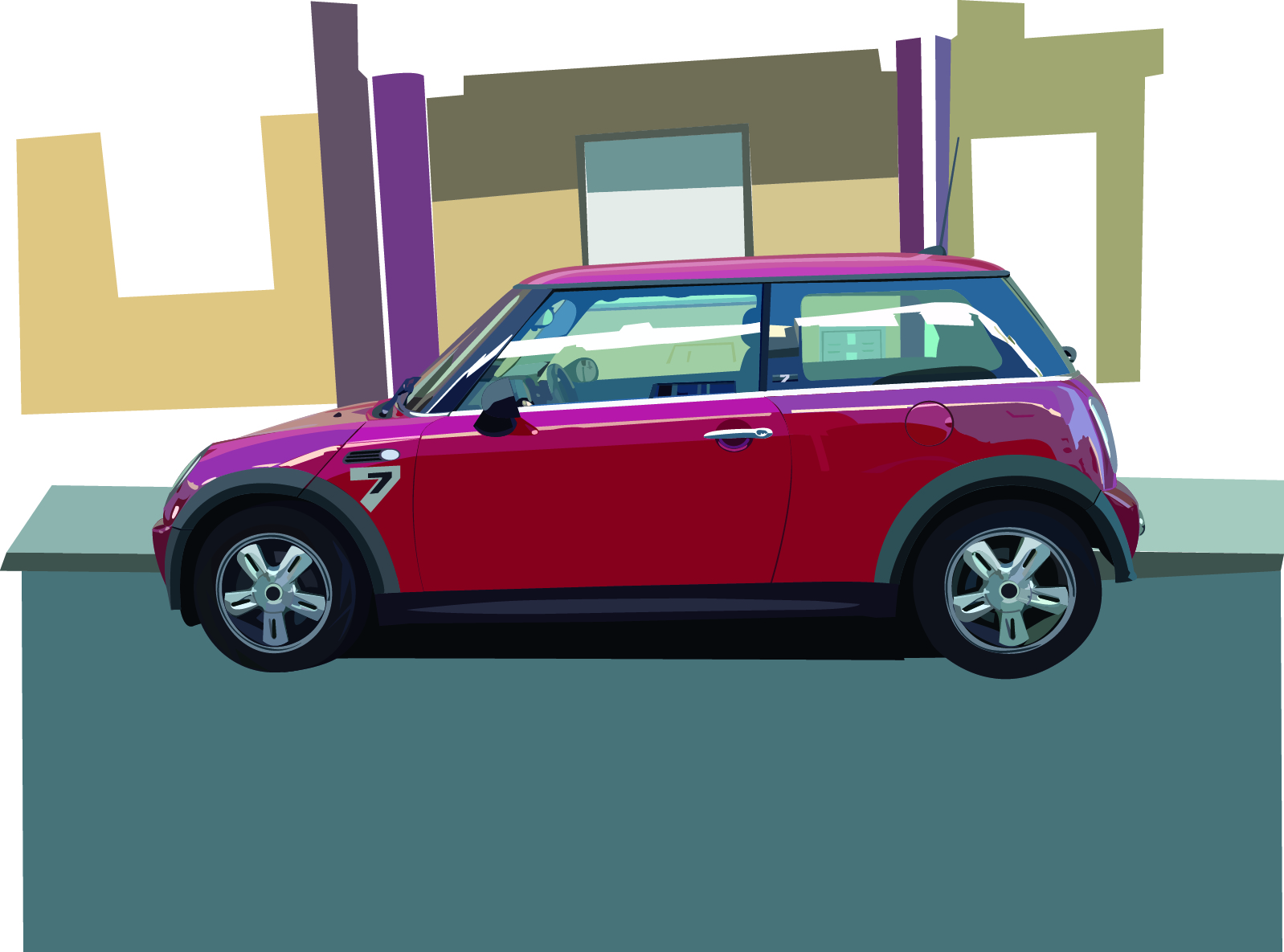 Rabiscos do David: Mini cooper (vectorização)