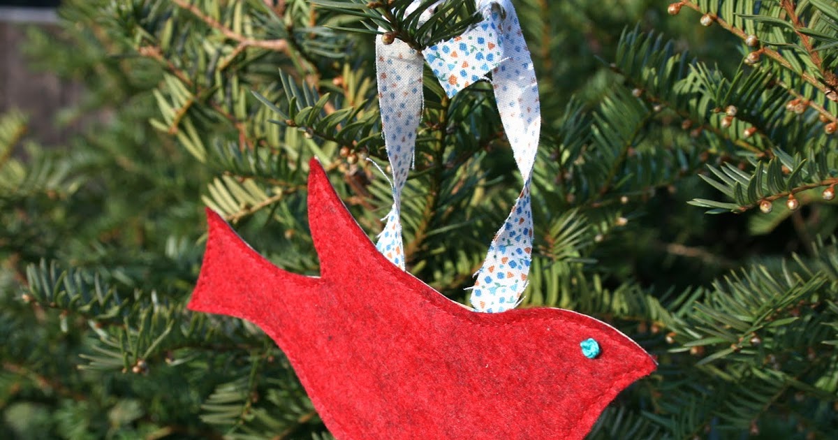 red bird crafts: red bird ornament