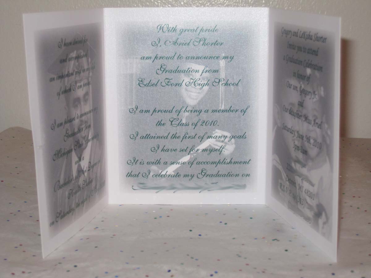 Gate-Fold Grad Announcements - Lavish Events and Prints by Talia