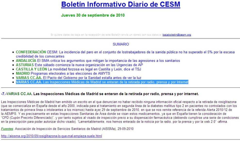 «AISSMa.org», Asociación de Inspección de Servicios Sanitarios de Madrid ·.· Blog ...