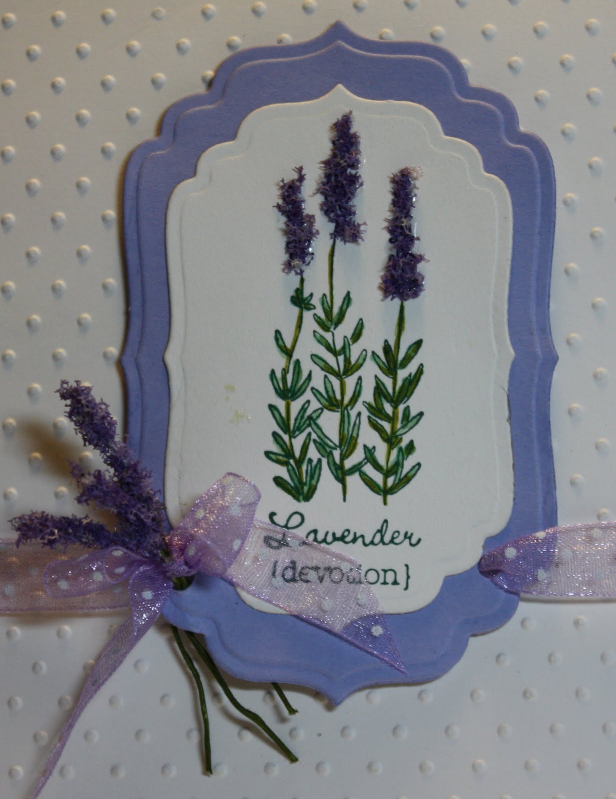 Thimbles, Bobbins, Paper and Ink: A Lavender Birthday Card