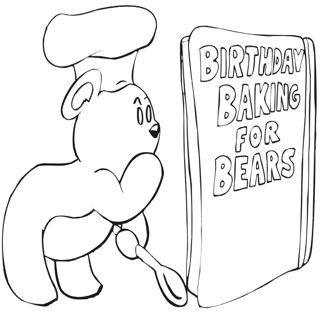 Teddy Bear Birthday coloring pages >> Disney Coloring Pages
