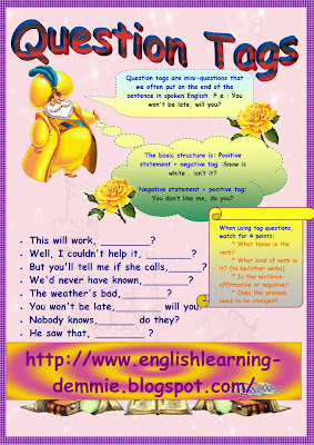 agglika: Question tags:simple rules and an exercise