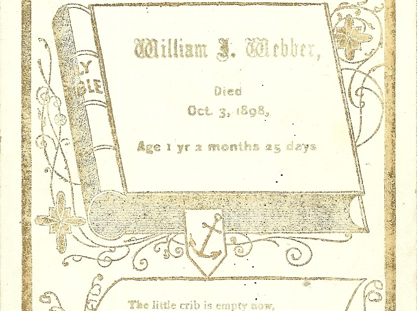Heirlooms Reunited: Memorial Card of William Webber, who died 3 Oct ...
