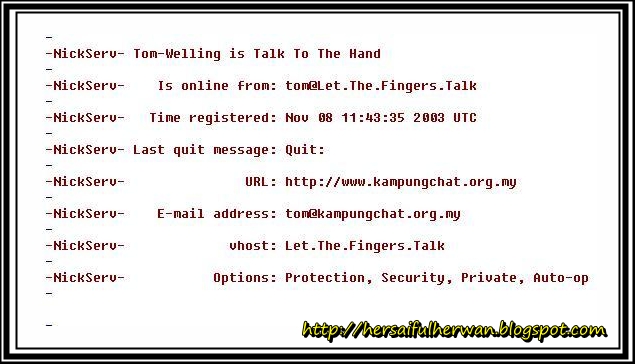 THIS IS MY STORY...: Perlantikan Sebagai IRCop Server KampungChat.Org