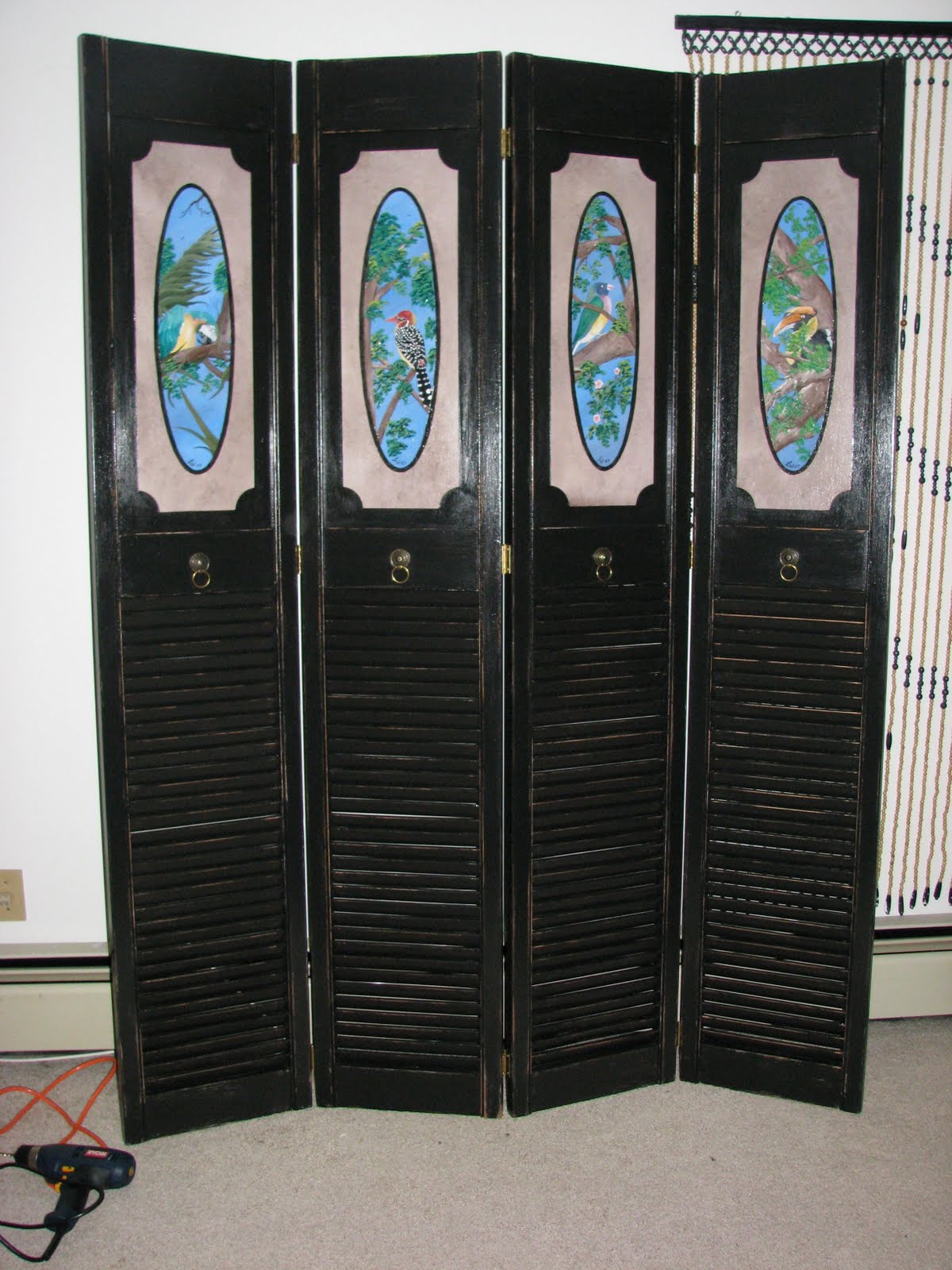 The Crafted Palette: "VISIONS OF AFRICA" Decorative Room Divider Screen