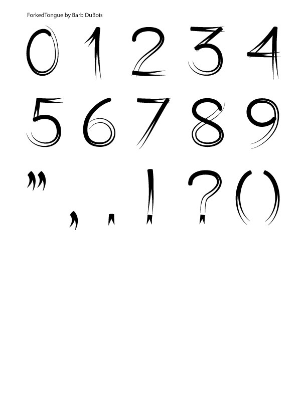 Barbz Blogorama: Font Set - Lower Case, Numbers and Symbols