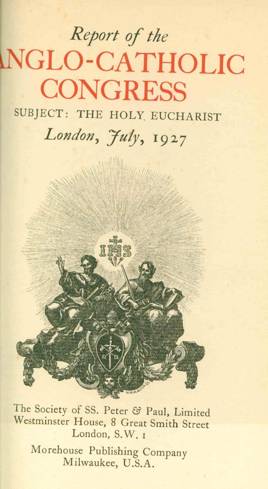 Haileyburiana: Anglo Catholics