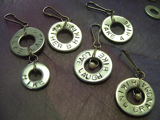 Pieces by Polly: Stamped Washer Key Chains