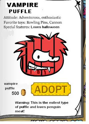 Redjoey10's Club Penguin Cheats: Vampire puffle!