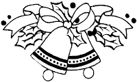 Planse, desene de colorat clopotei Craciun