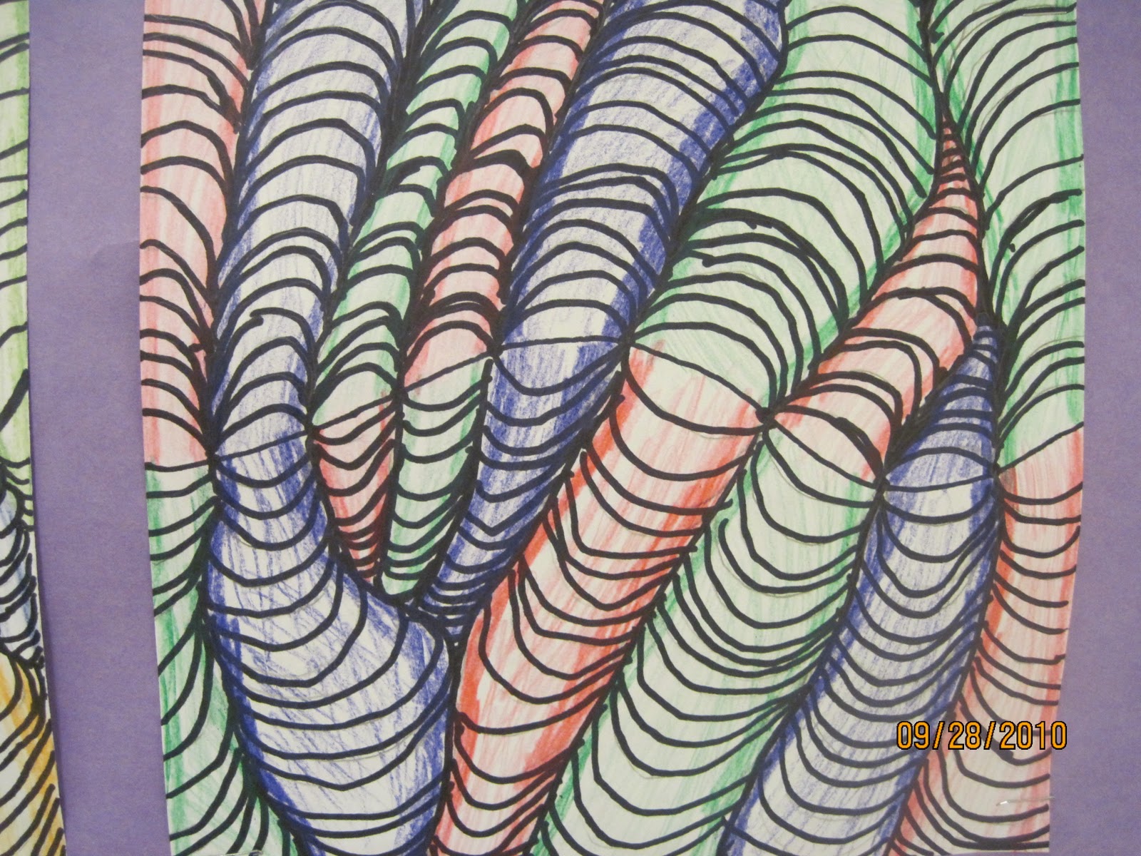 The Modern Art Smock: 4th Grade Line Design/Value "Tubes" Lesson