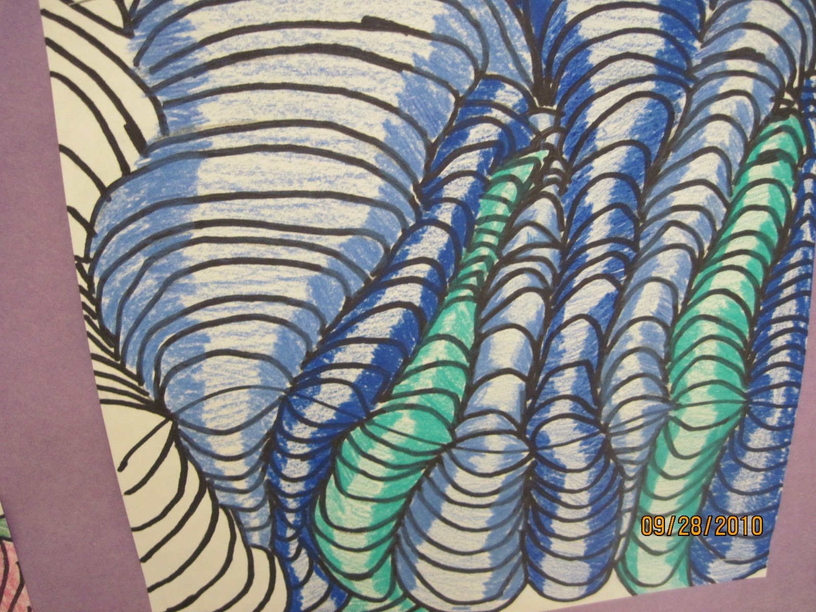 The Modern Art Smock: 4th Grade Line Design/Value "Tubes" Lesson