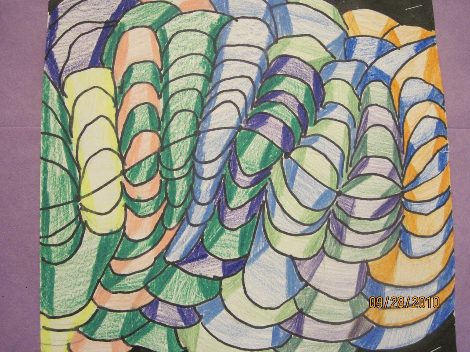 The Modern Art Smock: 4th Grade Line Design/Value "Tubes" Lesson