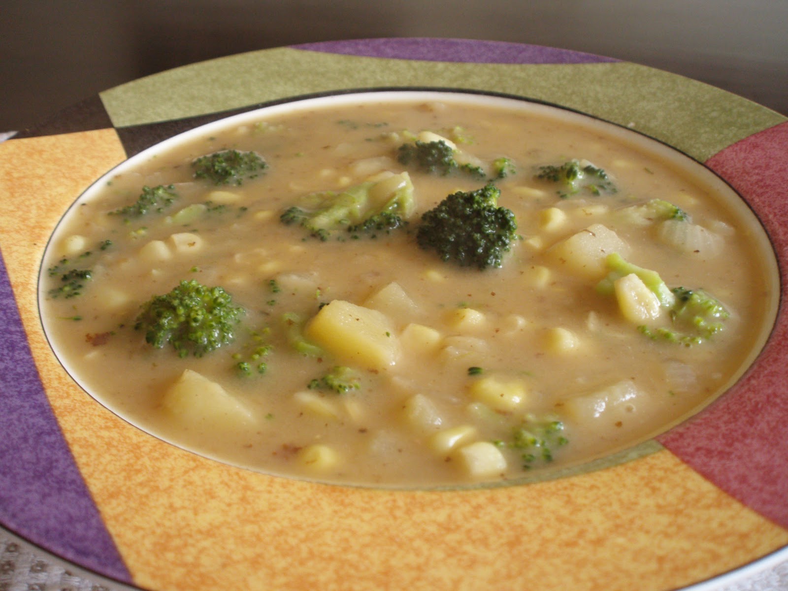Naked Cupcakes: Broccoli and Corn Chowder (with Bacon!)