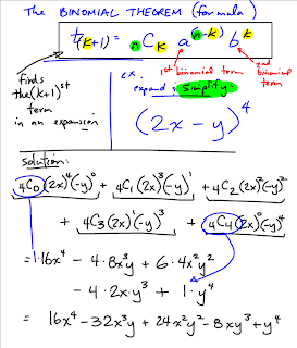 Grade 12 Pre-Calculus Math 0910: Binomial Theorem