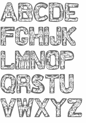 Mi colección de dibujos: ♥ Letras para pintar ♥