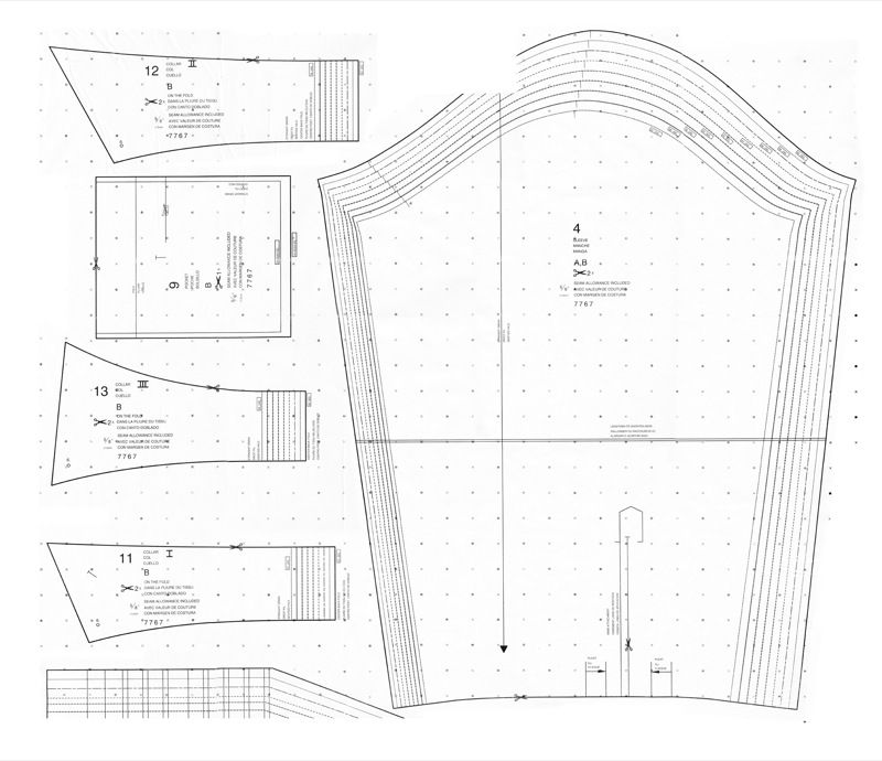 Making My 11th Doctor Costume: 11 shirt - pattern cutting