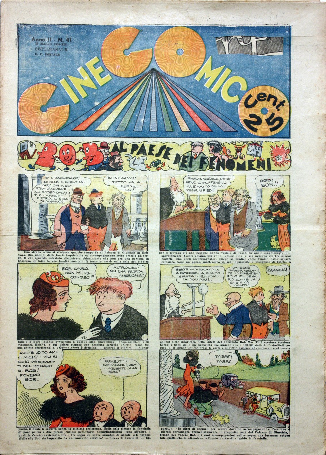 Fumetti classici: BOMBOLO – CINE COMICO (terza parte)