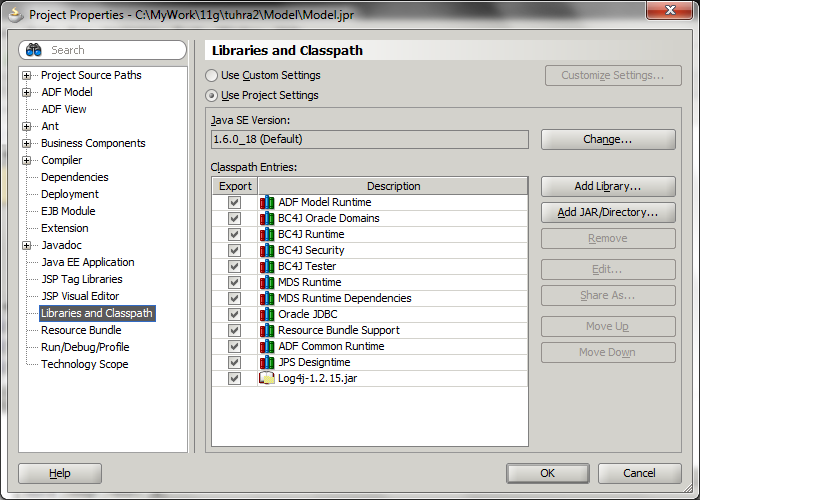 Welcome To Nick Aiva S Blog Jdeveloper 11g Using Log4j In Adf Business Components Projects