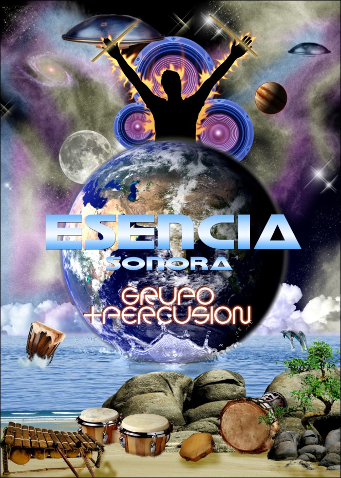 Xkp Design: CARTEL - GRUPO +PERCUSION - Espectáculo "ESENCIA SONORA"