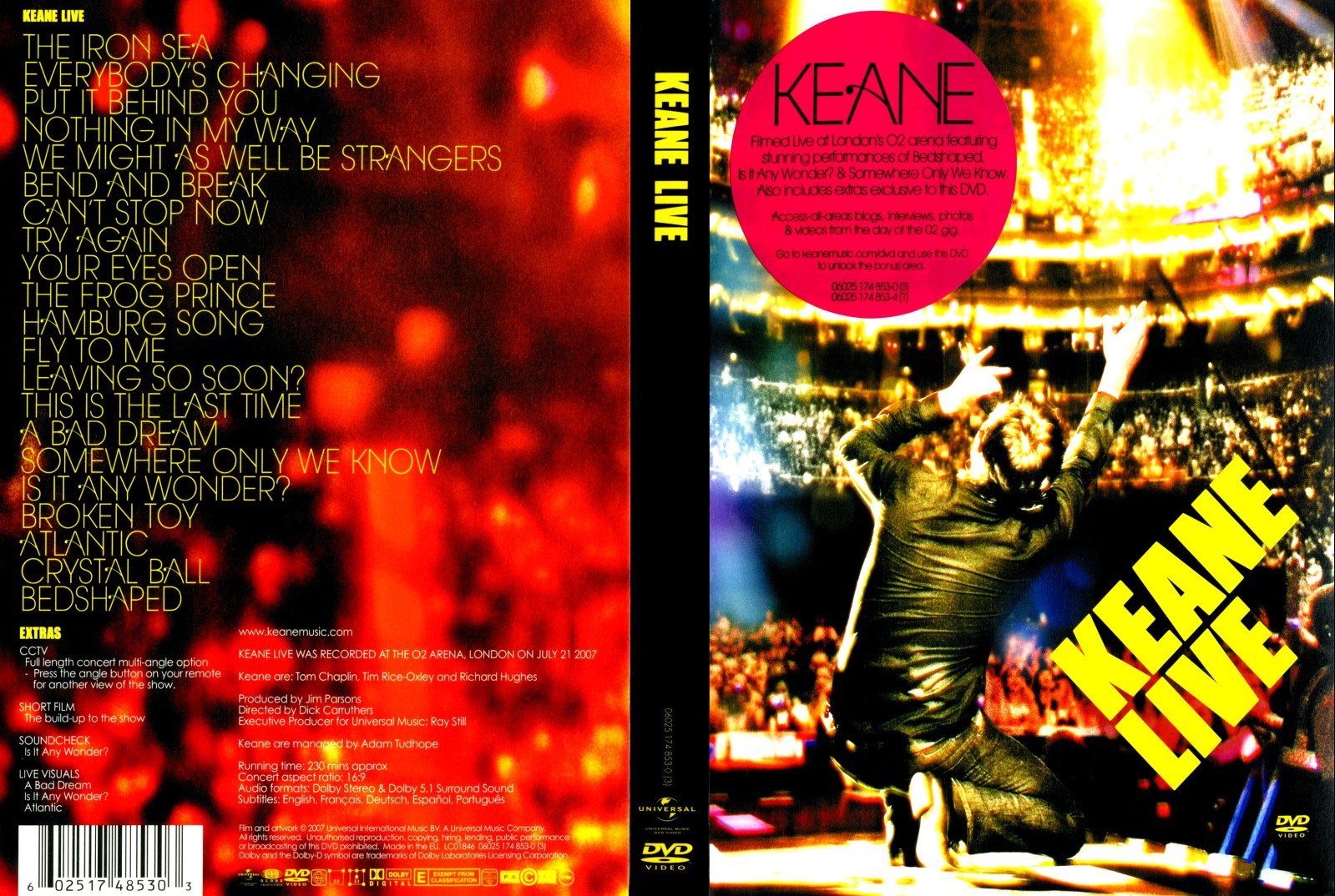 Mis recitales en dvd: Keane - Live At O2
