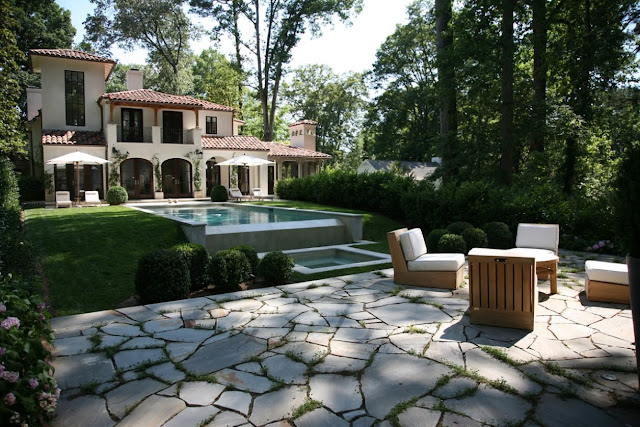 Limestone & Boxwoods: The Perfect Pool
