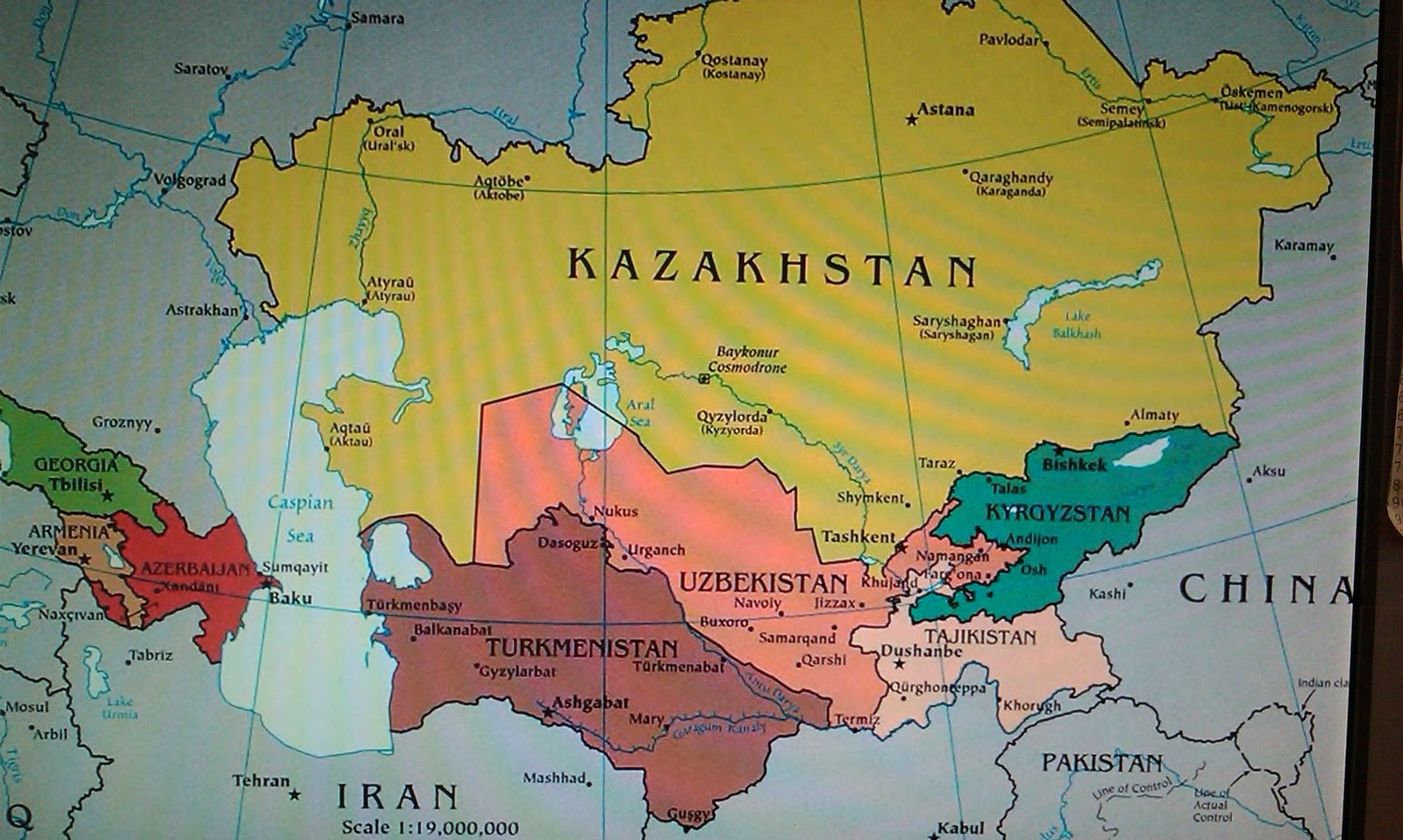 castorpollux: mapa Střední Asie