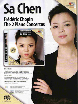 pianomania: Gramophone Full Page Ad: Sa Chen playing Chopin Piano Concertos