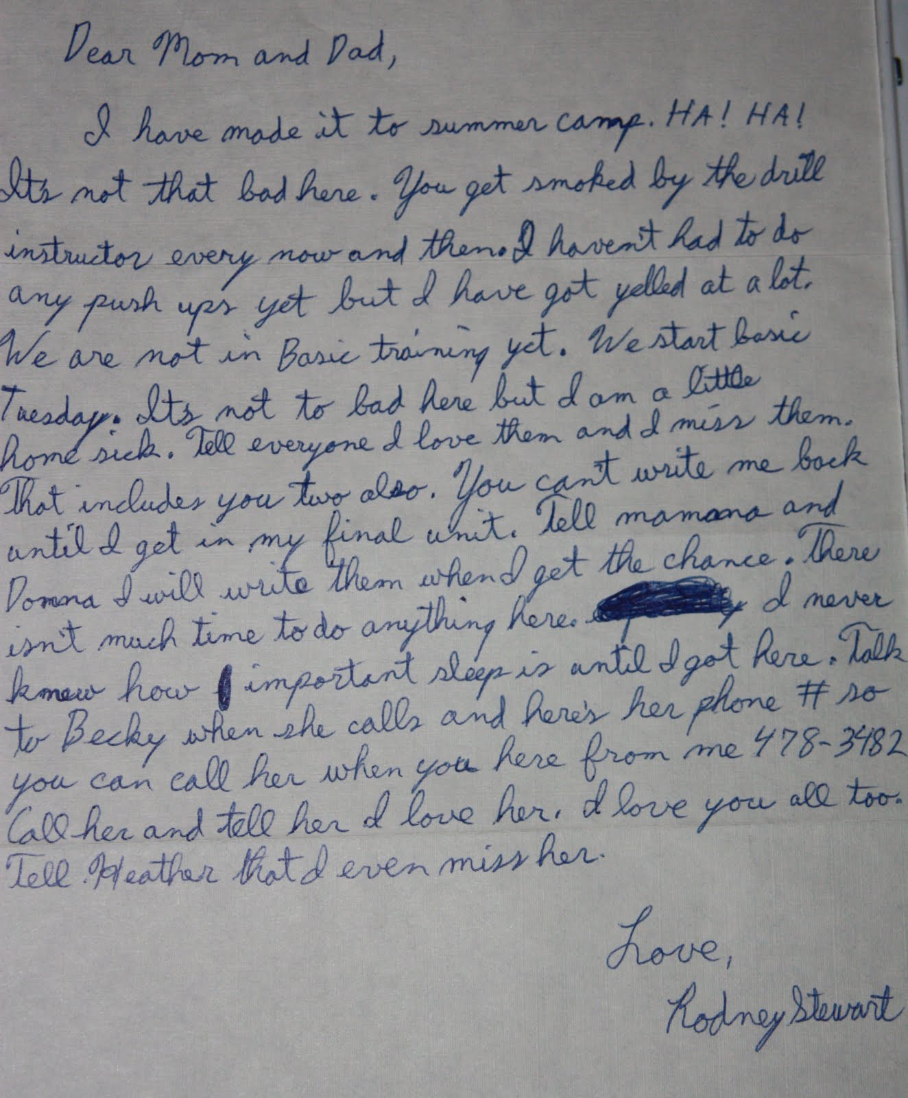 Letters From Basic Training