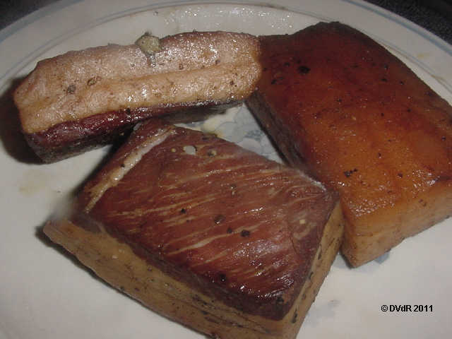 Gardening along the creek...: Curing Salt Pork