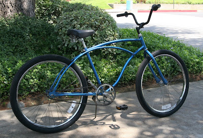 MODERN REVIVAL: Vintage Mens Blue Beach Cruiser