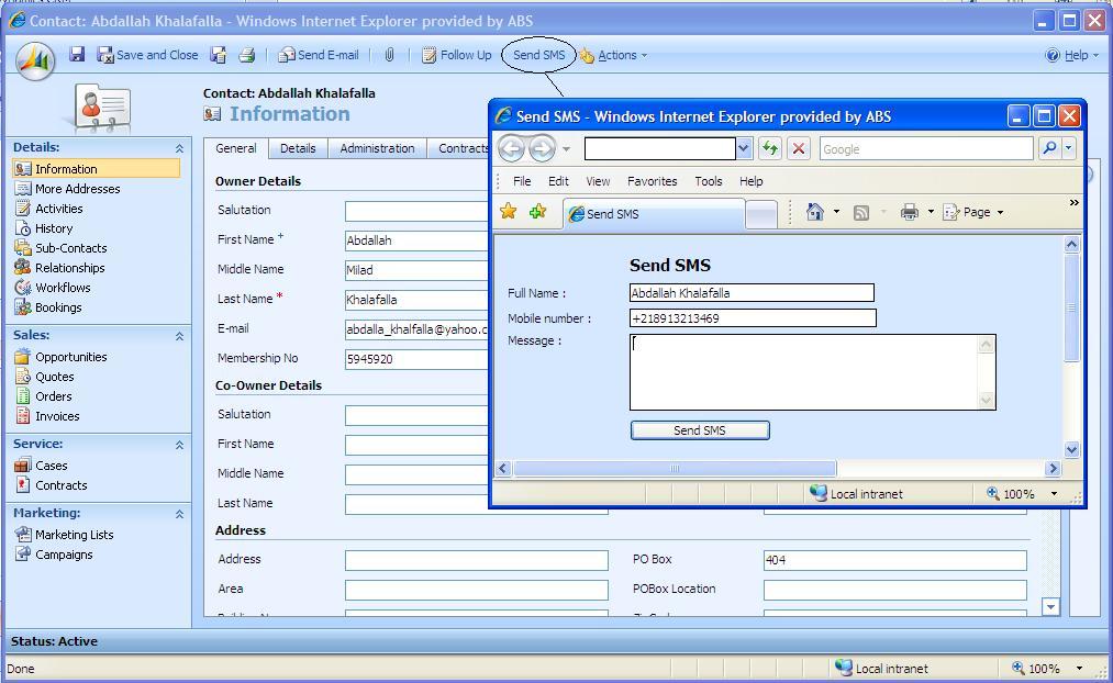 Microsoft CRM World: Sending SMS through Microsoft CRM