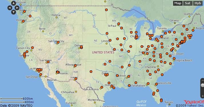 Aaron's Engineering Blog: Map of US Medical Schools by Location