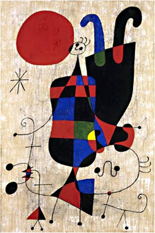 Artes do A'Uwe: Pinturas de Miró para você pintar