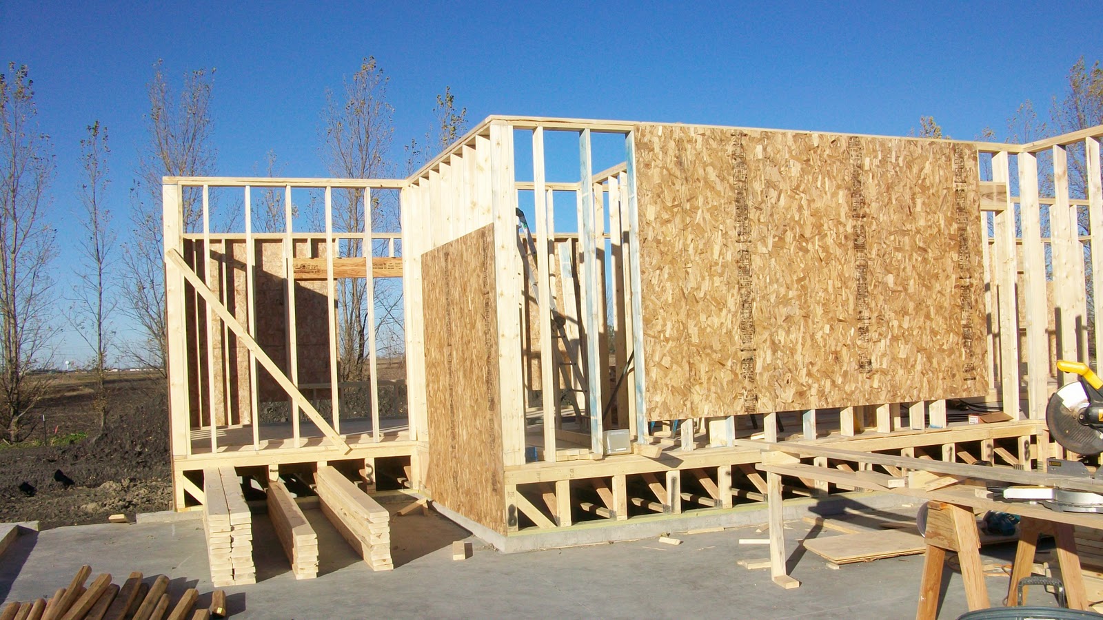 Swenson Home Build: All exterior walls on main floor up